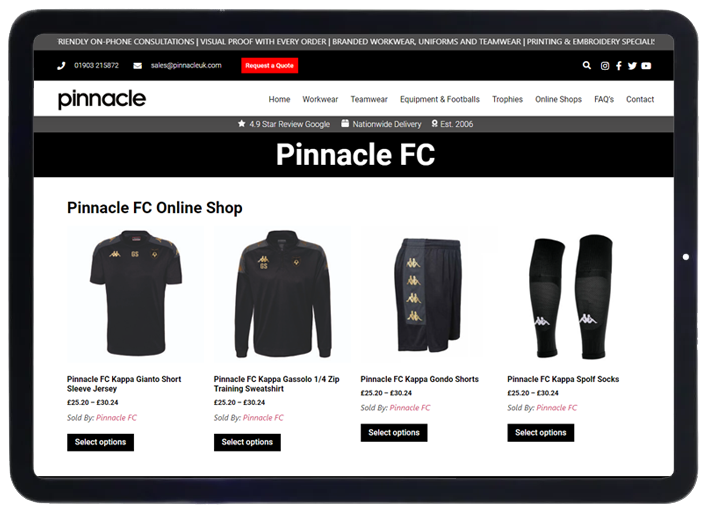 Online Shops – Pinnacle UK