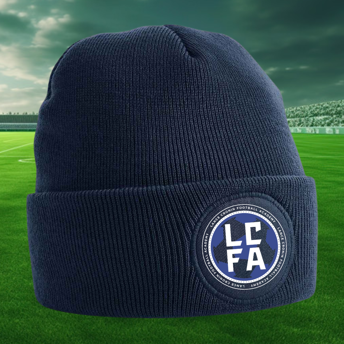 Beechfield Circular Patch Beanie (BB446) French Navy - Pinnacle UK