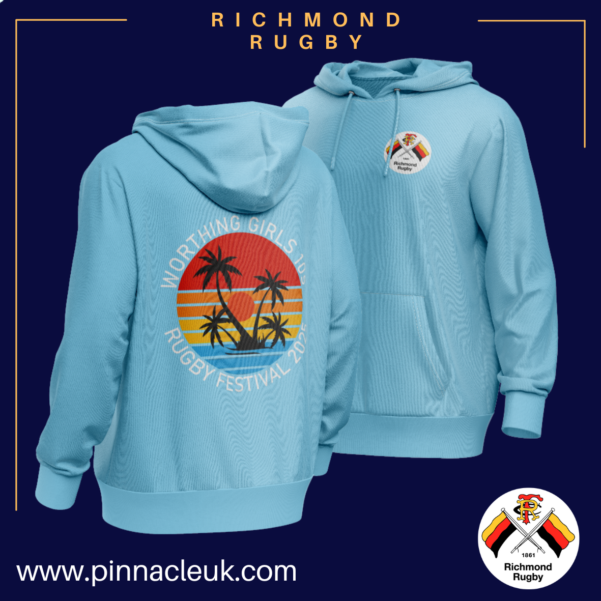 Richmond Rugby Festival Hoodie 2025 – Pinnacle UK